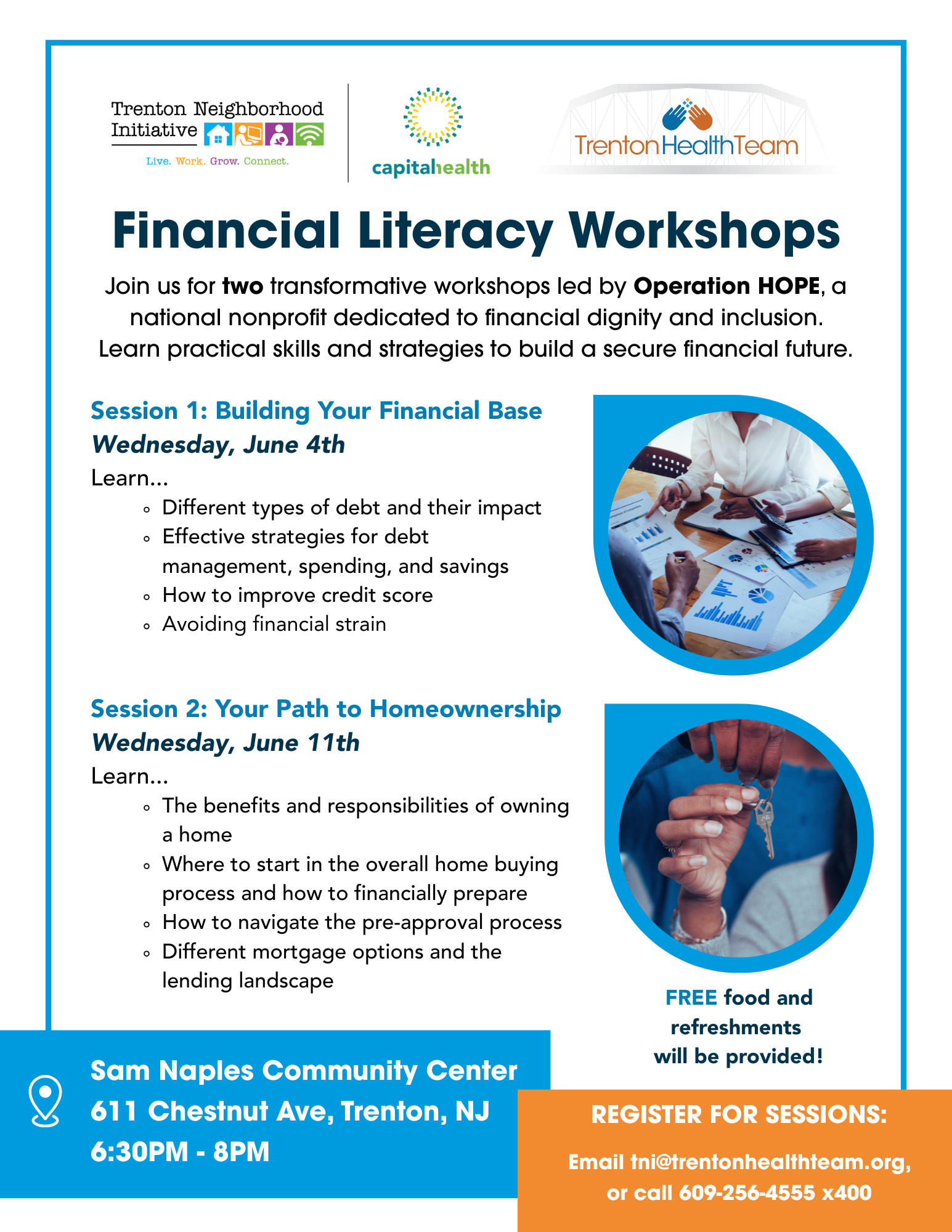TNI Hosting Financial Literacy Workshops - Trenton Neighborhood Initiative